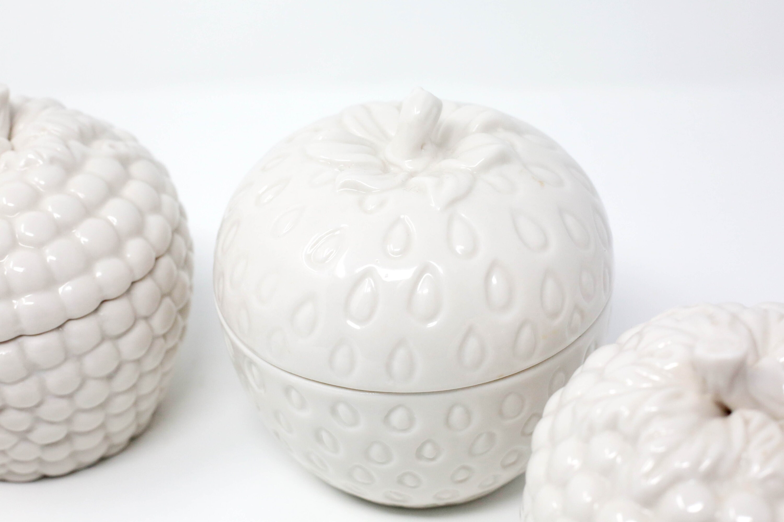 Ceramic Strawberry and Grapes Jars - Set of 4 - Etsy