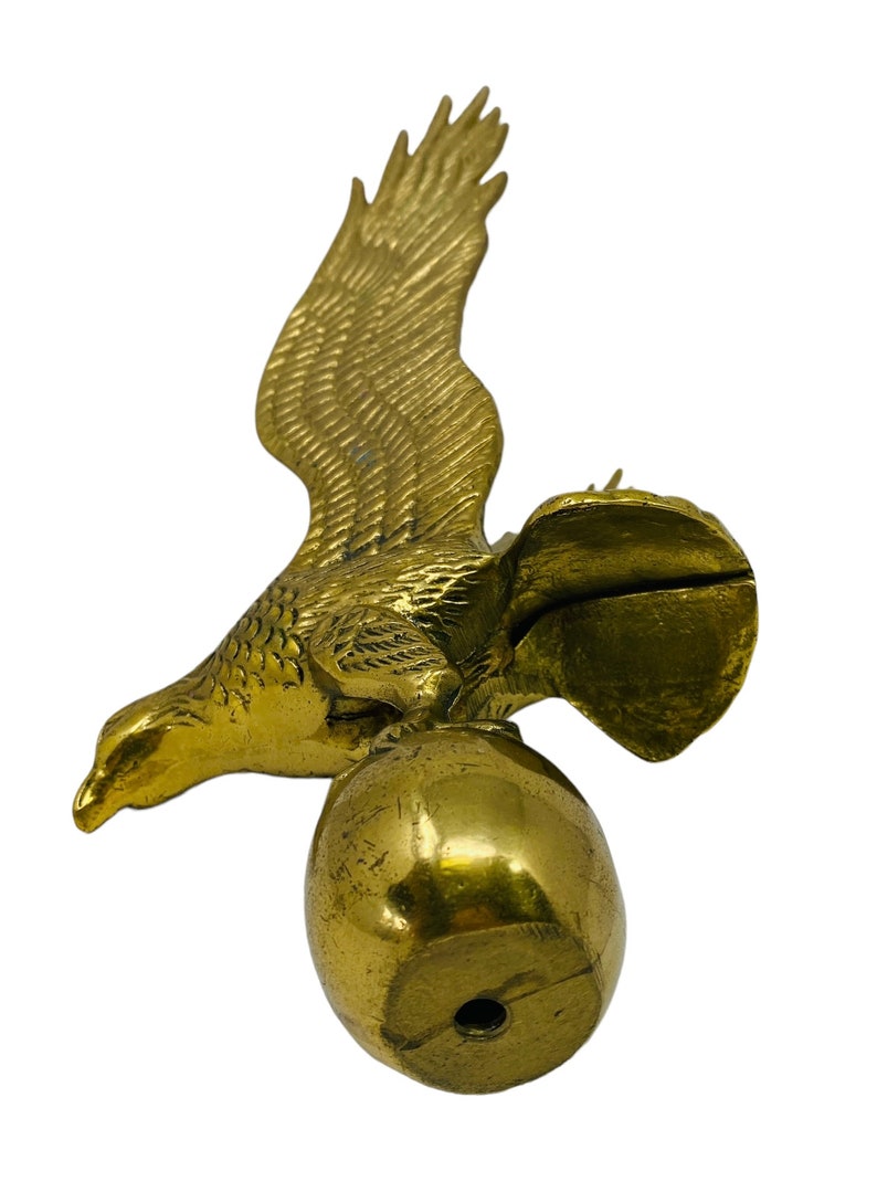 Vintage Brass Bald Eagle Finial or Flag Pole Topper - Etsy