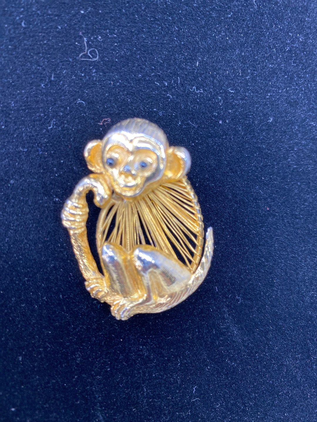 Vintage Monkey Brooch Pin - Etsy