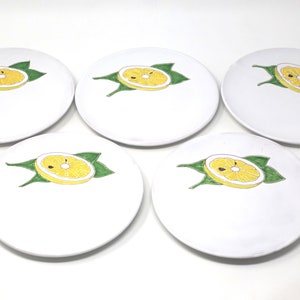 Hand-painted Italian Lemon Salad Plates - Set of 5 - Etsy