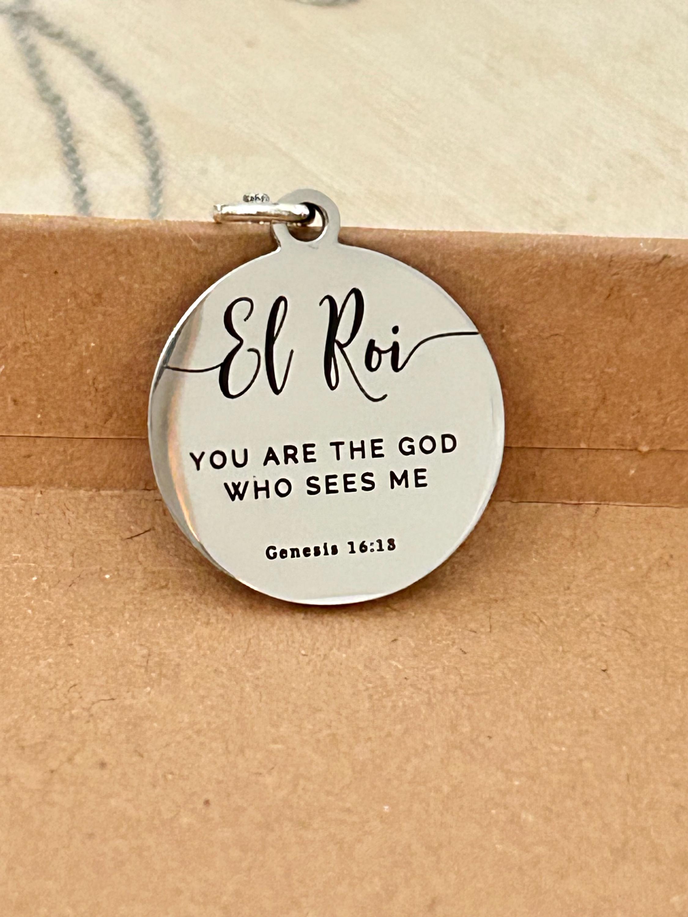 El Roi Bible Verse Necklace: Personalized Christian Scripture Jewelry ...