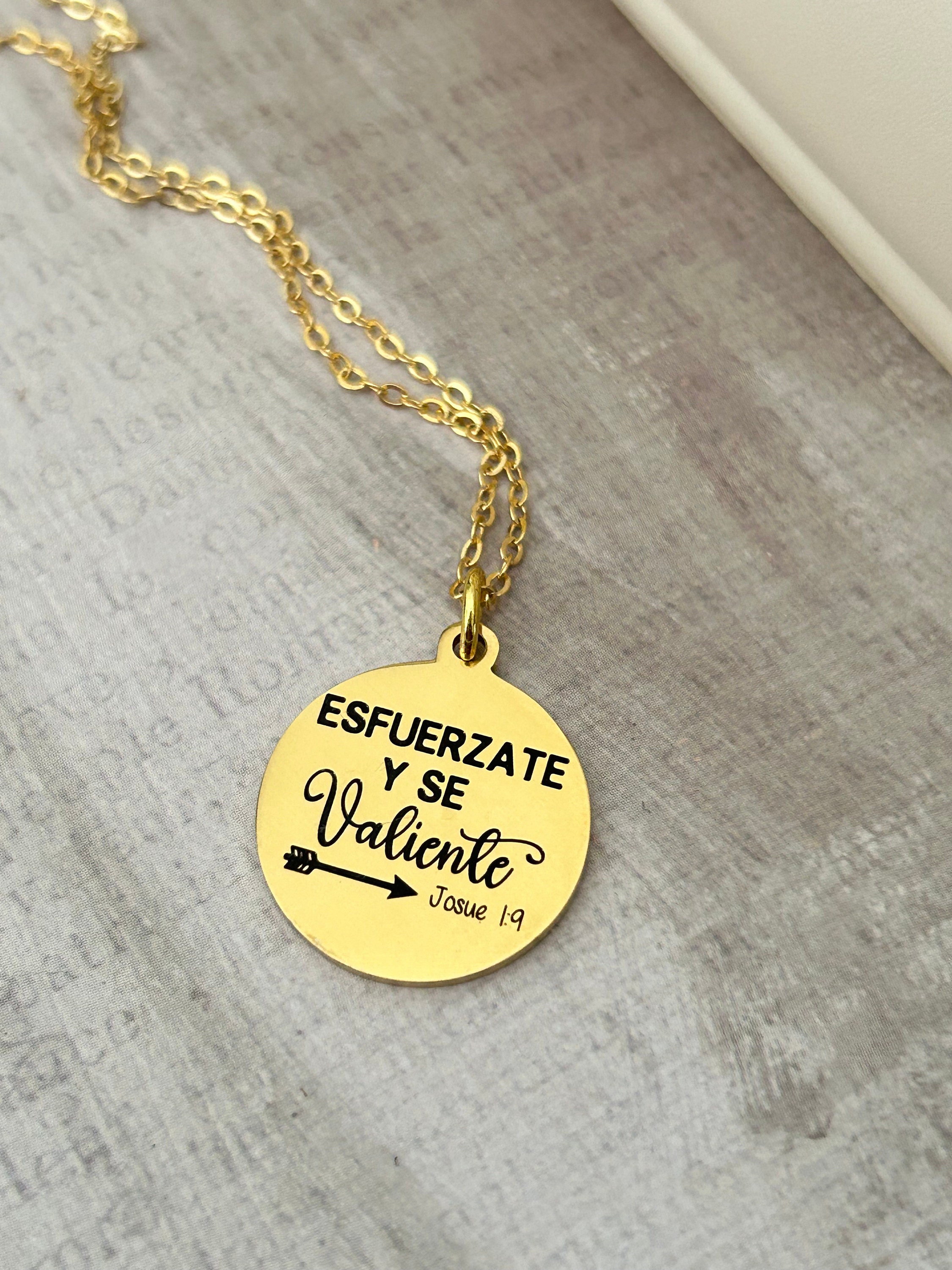 Josue 1:9 Esfuerzate Y Se Valiente Collar Be Strong and Courageous ...