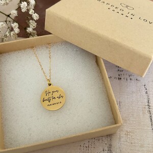 He Gives Beauty for Ashes Bible Verse Necklace, 14K Gold Plated ...