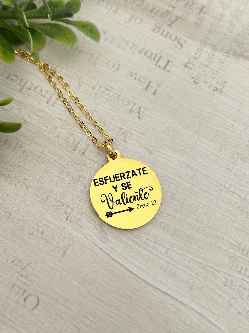 Josue 1:9 Esfuerzate Y Se Valiente Collar Be Strong and Courageous ...