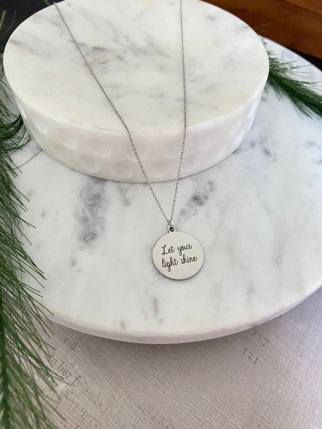Let Your Light Shine Faith Disc Necklace Inspirational Charms - Etsy