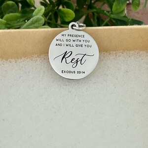 My Presence Will Go With You Bible Verse Necklace, Farewell Gift ...