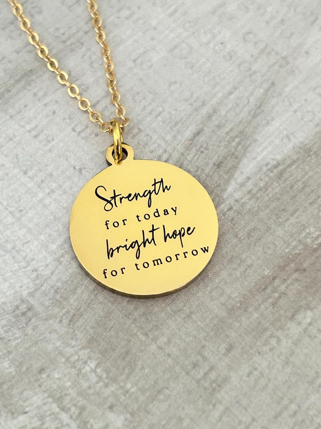 Strength for Today Bright Hope for Tomorrow Necklace, Inspirational ...