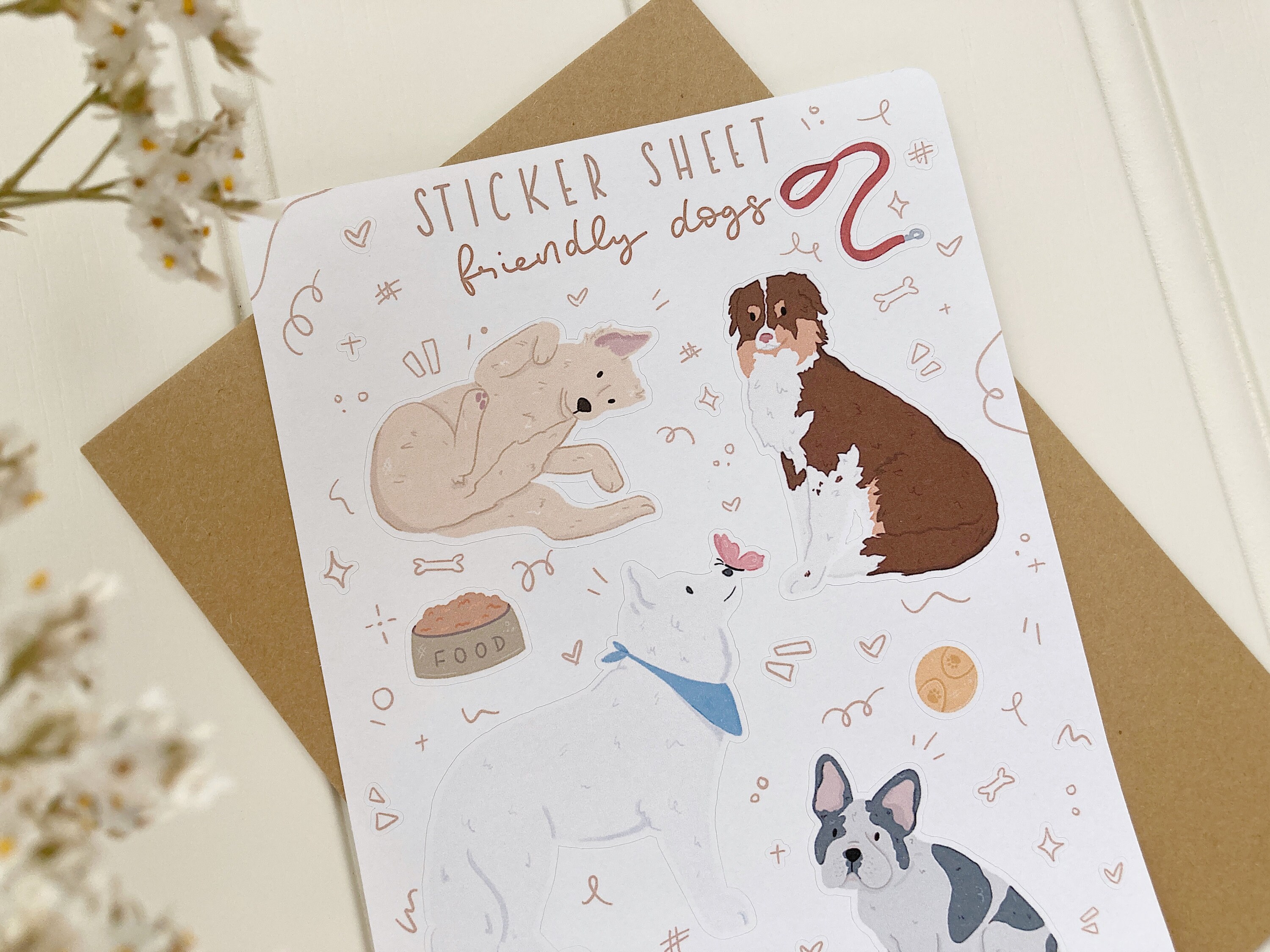 Sticker Sheet Cute Dogs Bullet Journal Stickers, Planner Stickers ...