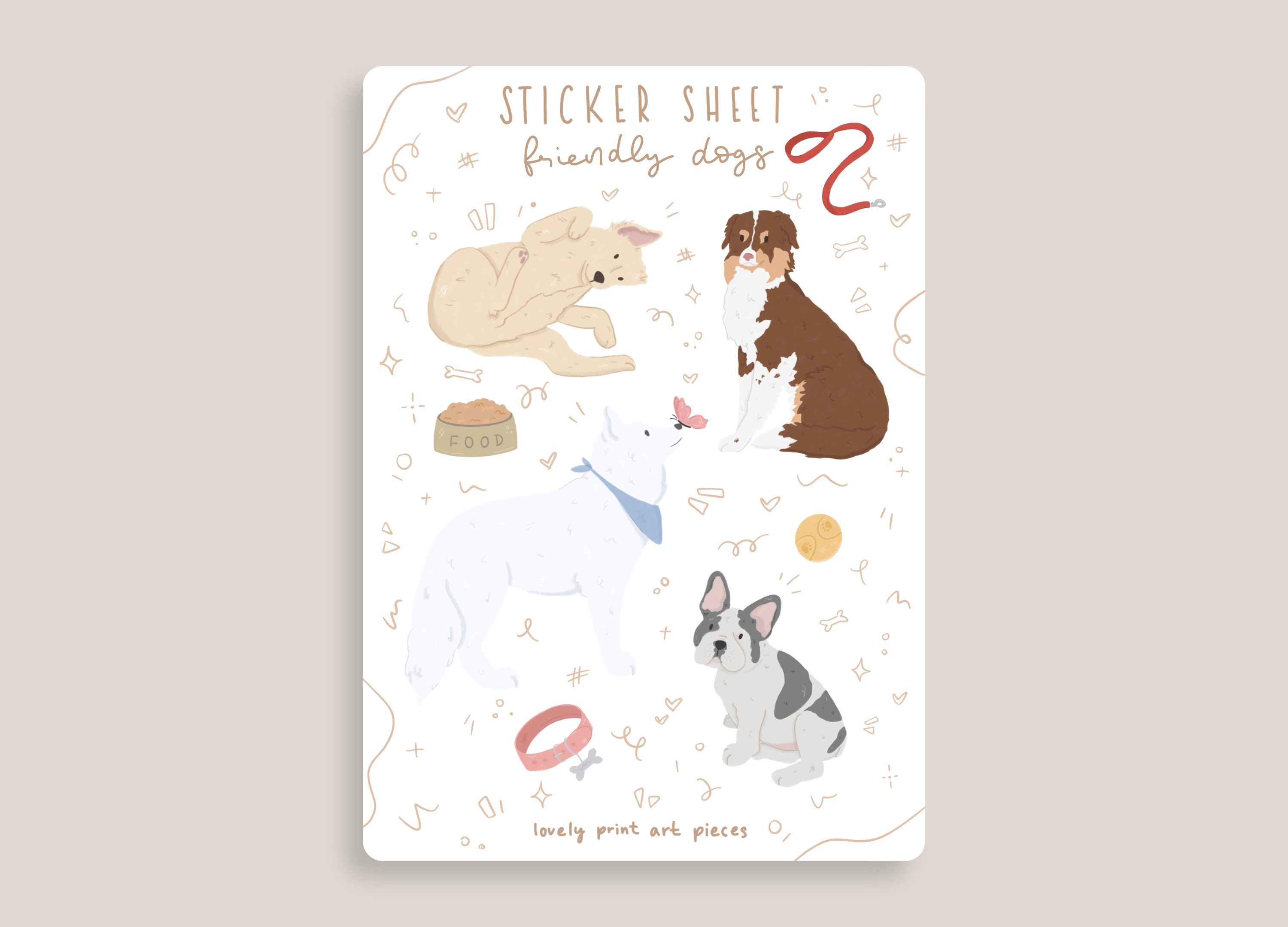 Sticker Sheet Cute Dogs Bullet Journal Stickers, Planner Stickers ...