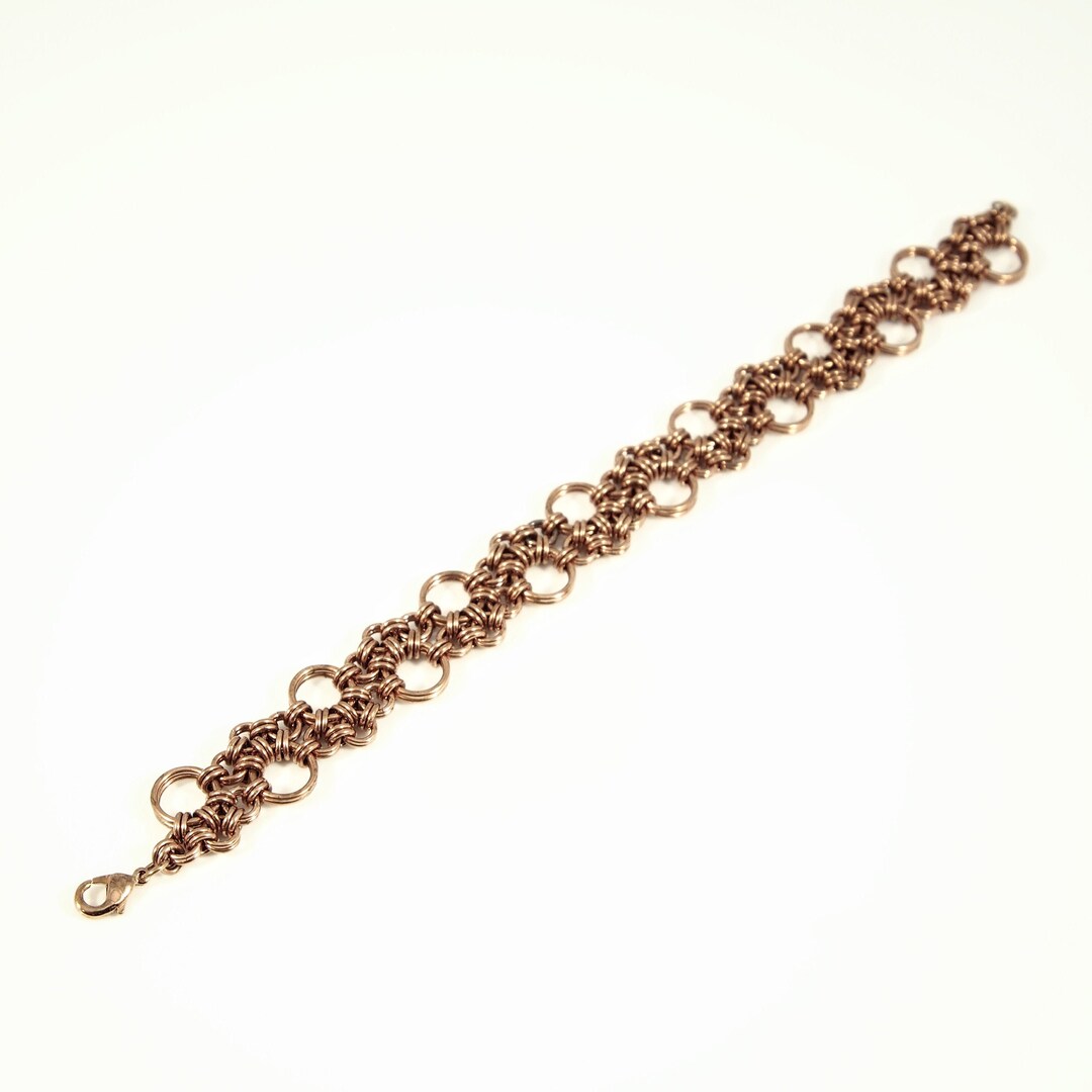 Chainmail Cuff Bracelet Copper Chainmail Jewelry - Etsy