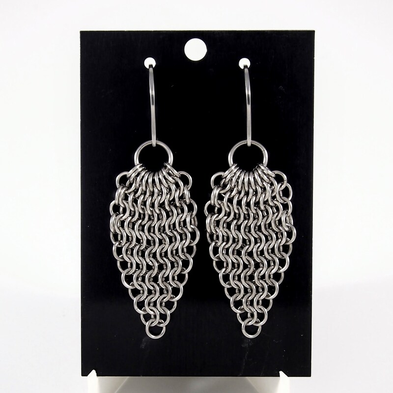 Chain Mail Earrings - Etsy