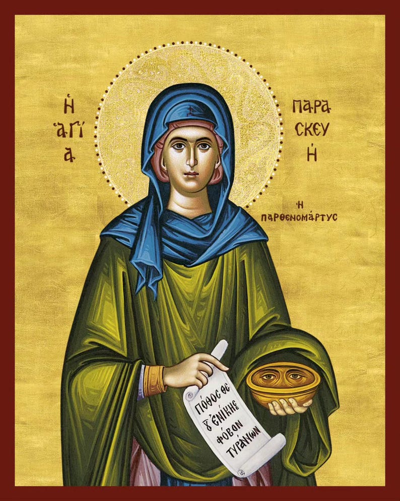 Saint Paraskevi the Martyr Healer of the Eyes Traditional Greek ...