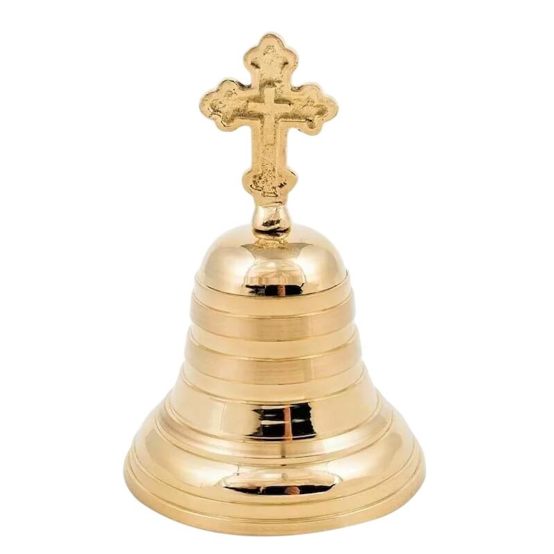 4.13" Solid Brass Elegant Christian Ritual Altar Church Monastery Hand ...