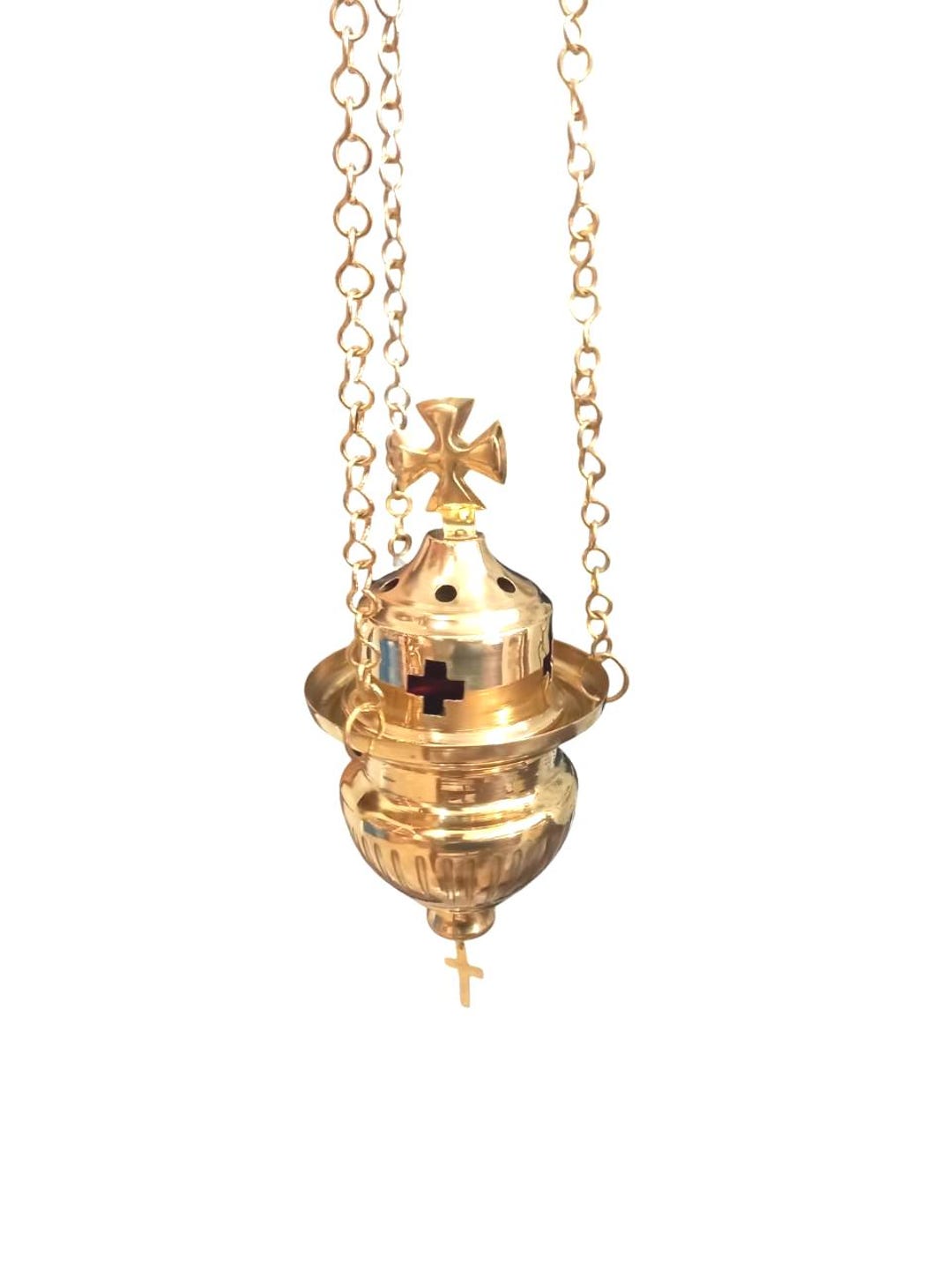 Metal Greek Orthodox Vigil Oil Lamp Wall Mounted Hanging Kandili With ...