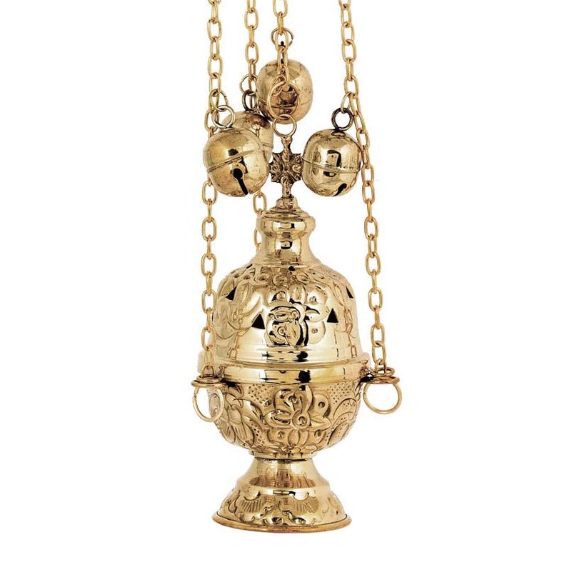 Orthodox Church Liturgy Incense Burner Bronze Greek Thurible Censer ...