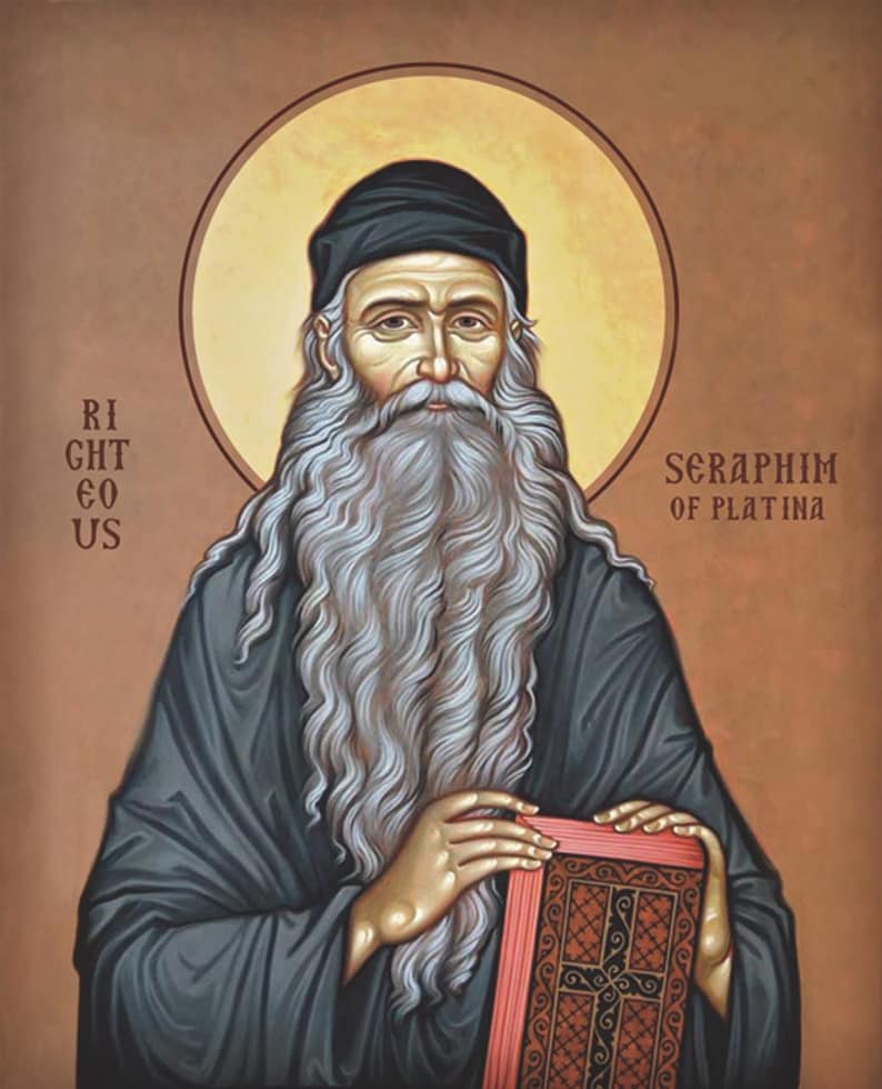 10 1/4" the Righteous Saint Seraphim Rose of Platina Icon – Orthodox ...