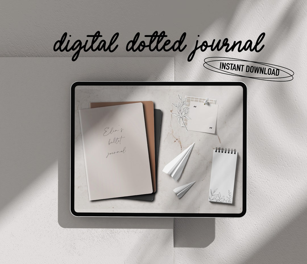 Undated Digital Planner With Linked Index, Dark Mode Journal, Digital ...