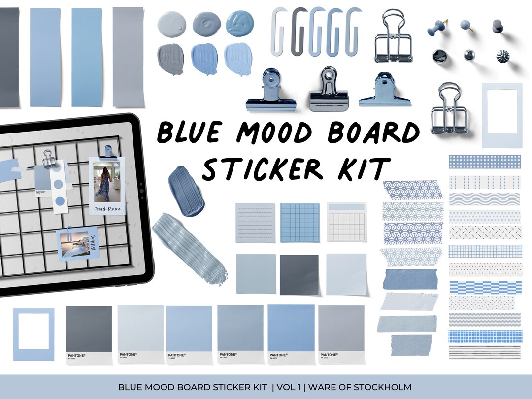 Digital Mood Board Sticker Kit Realistic Goodnotes Stickers - Etsy