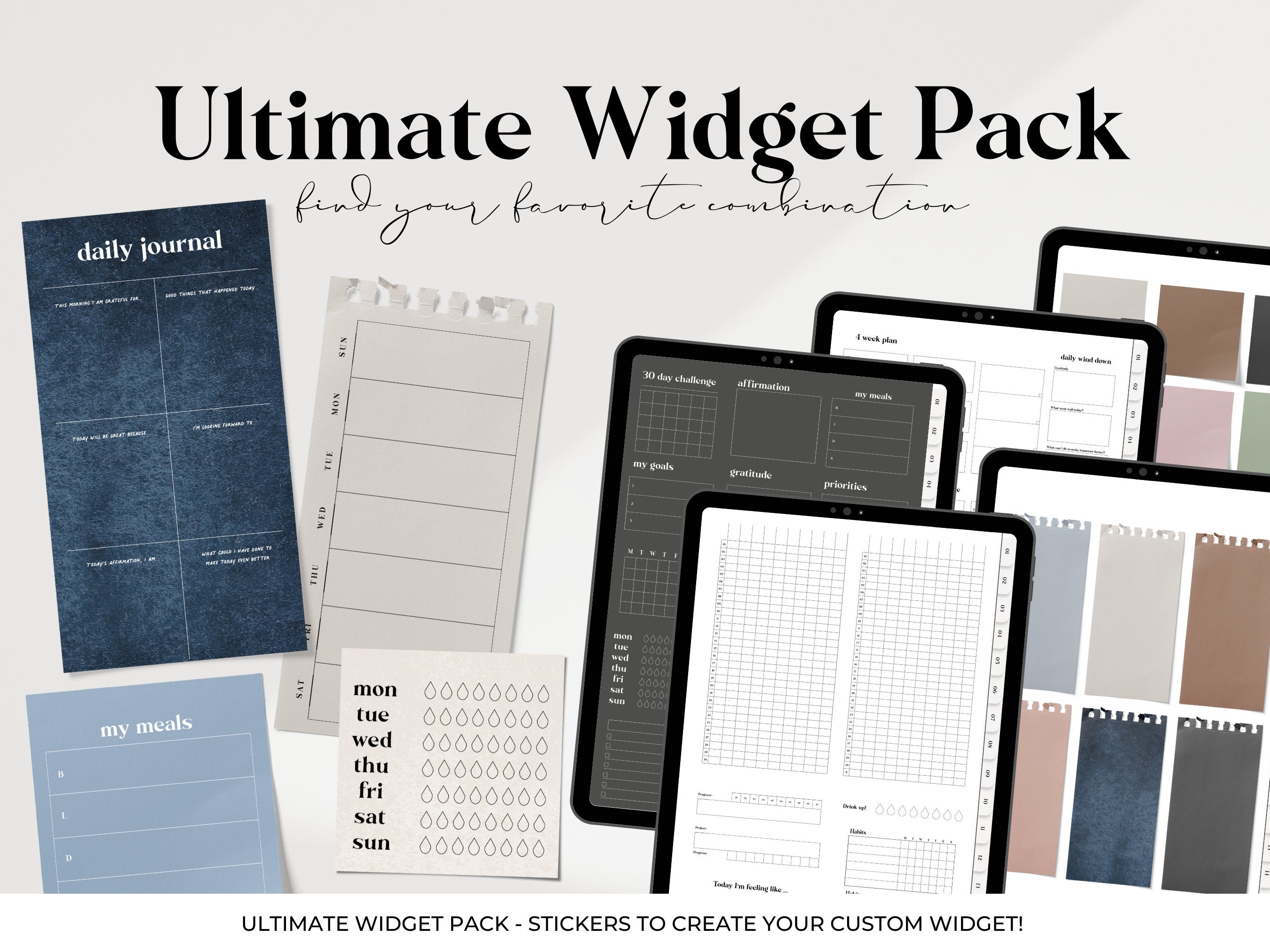Widget Sticker Pack Digital Sticker Widgets Digital Stickers - Etsy