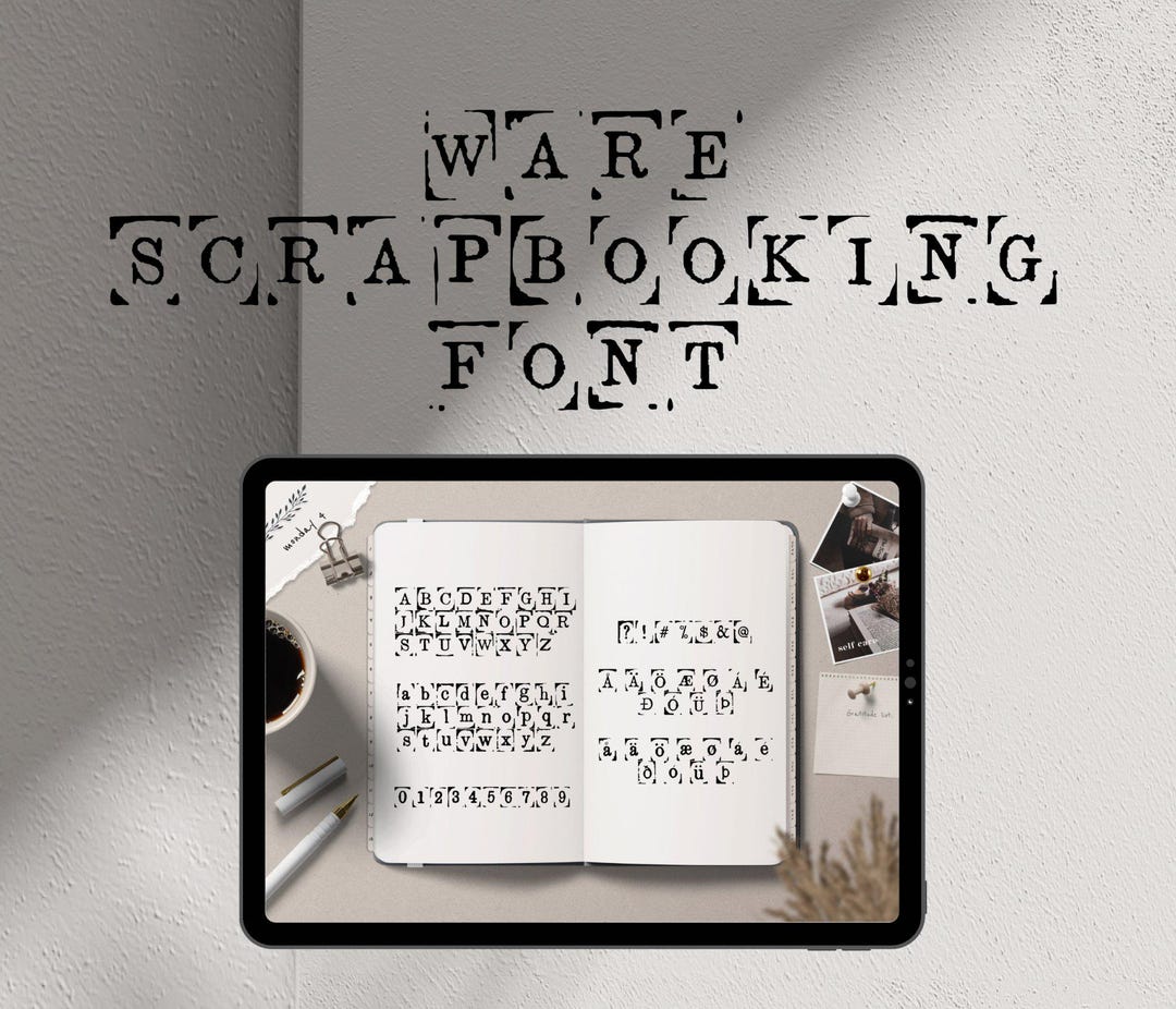 Scrapbooking Font, Font Looking Like Stamped Letters, Stamp Font for ...