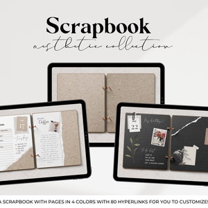 Digital Scrapbook Binder, Kraft Paper Digital, Memory Book, Photo Album ...