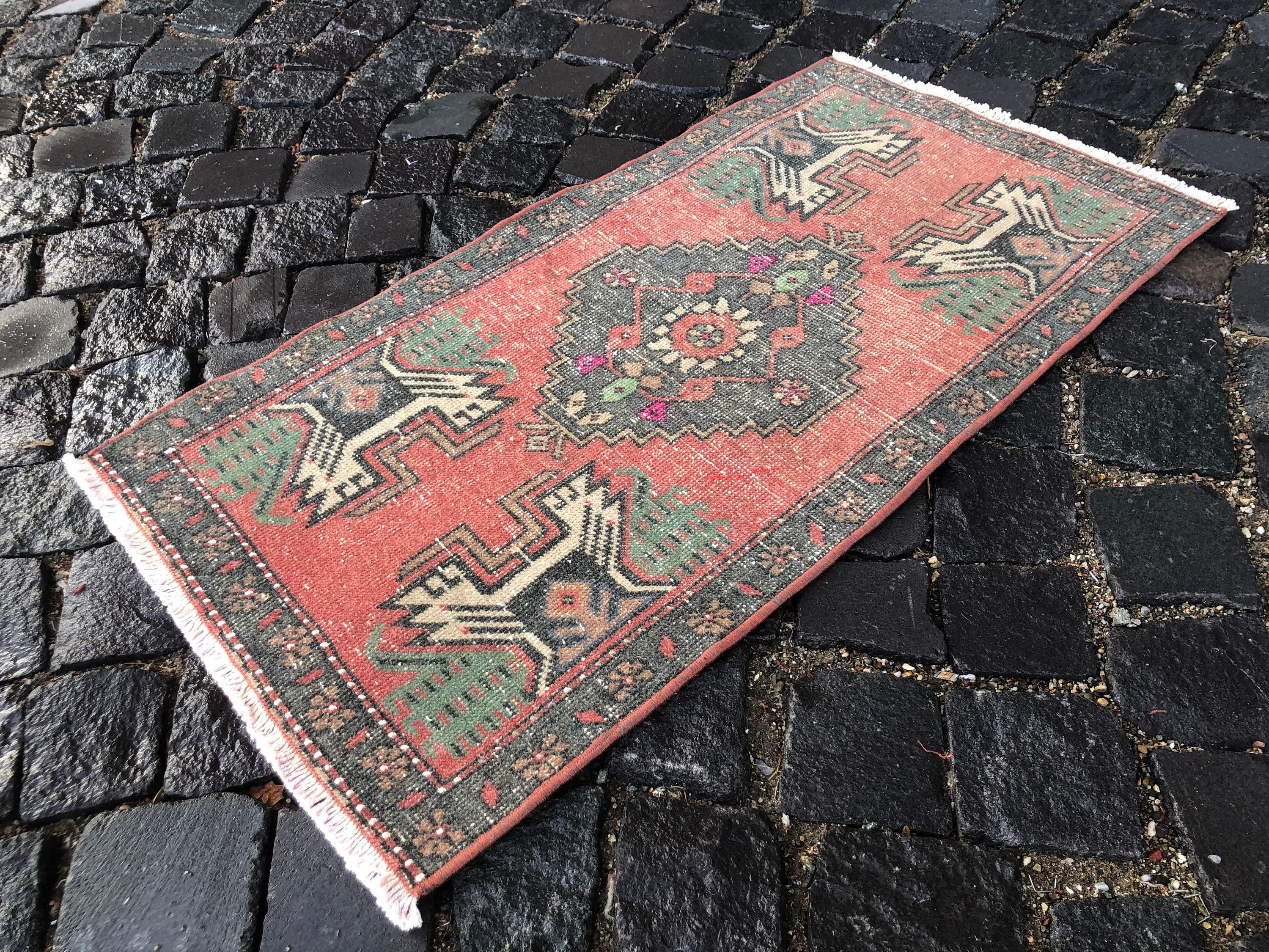 Boho Deco Turkish Rug Vintage RugDoormat Rug Handmade Rug | Etsy