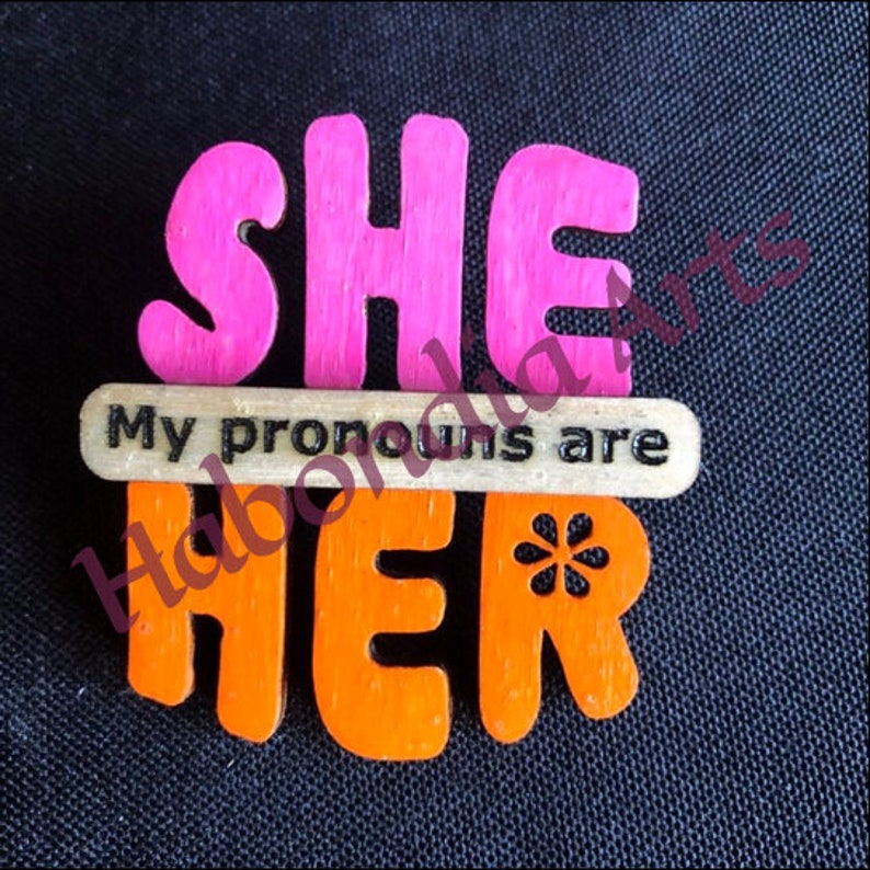 Gender Pronoun Pins Digital Download With SVG PDF DXF With Instructions ...