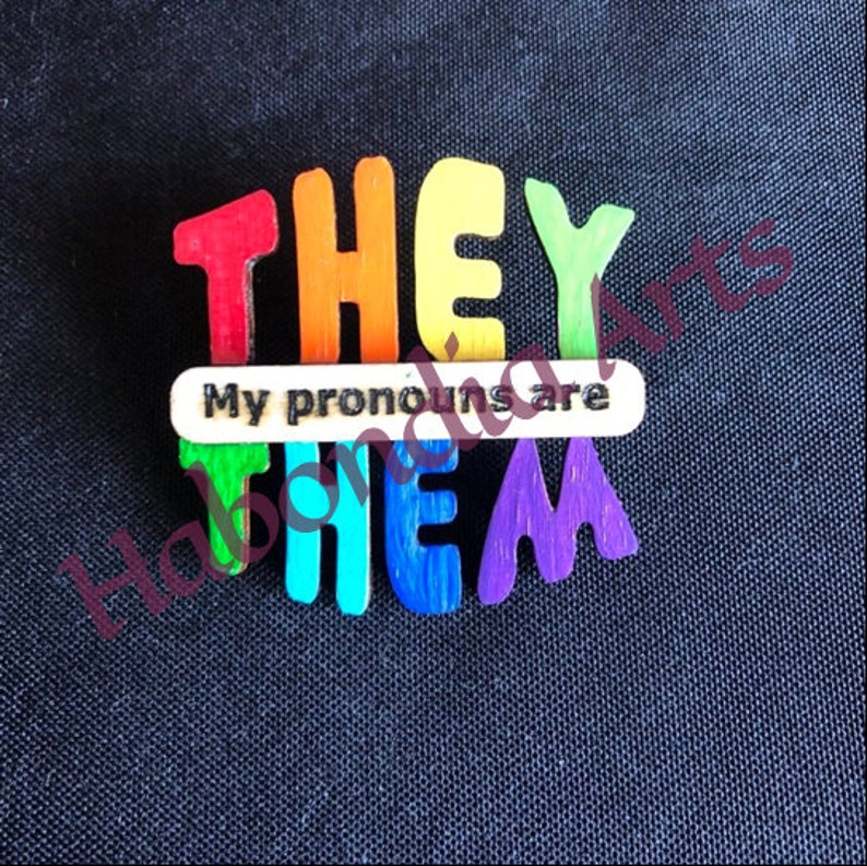 Gender Pronoun Pins Digital Download With SVG PDF DXF With | Etsy