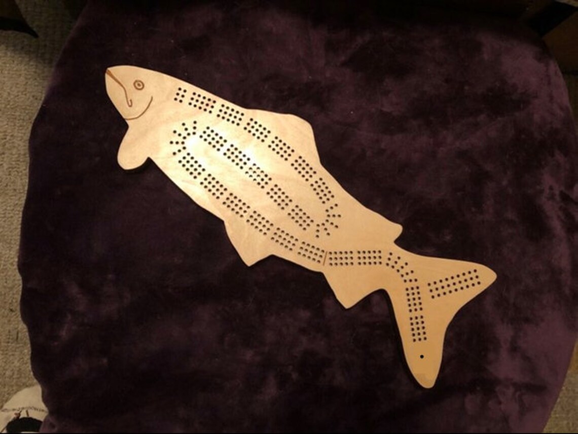 Fish Cribbage Board Digital Files Including SVG, PDF and DFX for ...