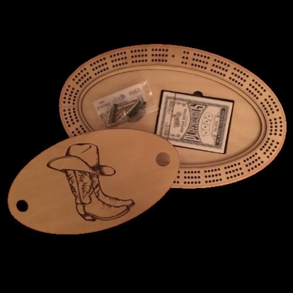 Oval Cribbage Board Digital Download SVG, PDF With Photo and ...