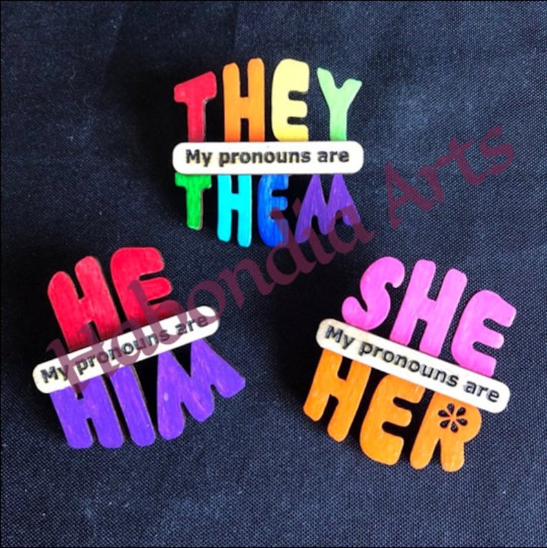 Gender Pronoun Pins Digital Download With SVG PDF DXF With Instructions ...
