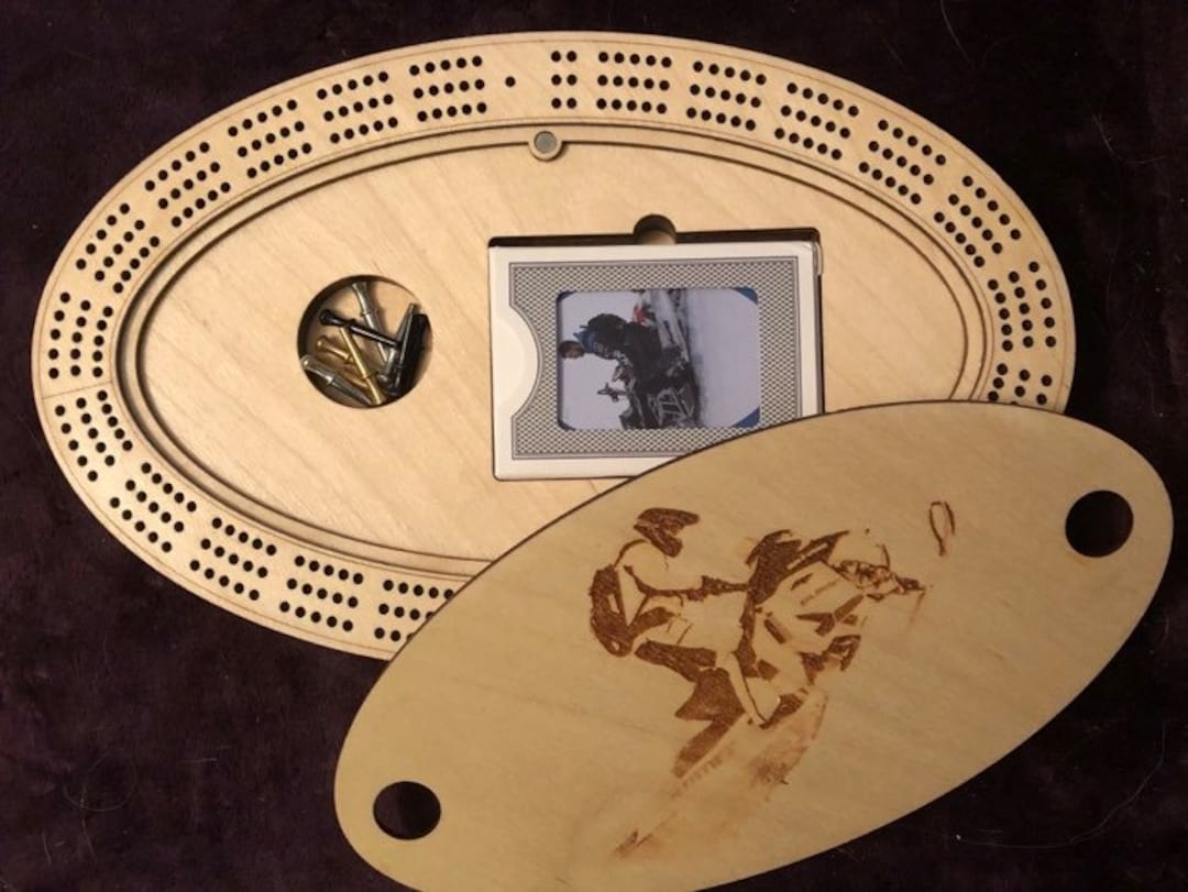 Oval Cribbage Board Digital Download SVG, PDF With Photo and ...