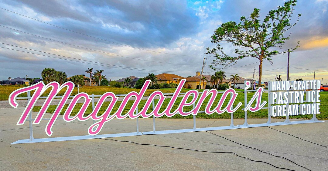 Custom-lit Sign-script/cursive Channel Letters. Led Bulb/neon/front ...