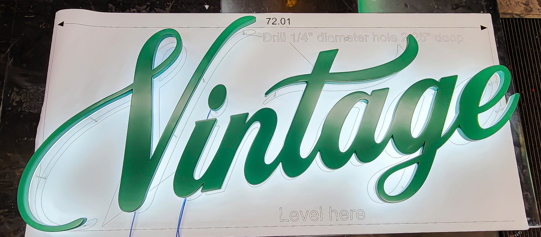Custom Signs-script/cursive Channel Letters. LED Bulb/neon/front ...