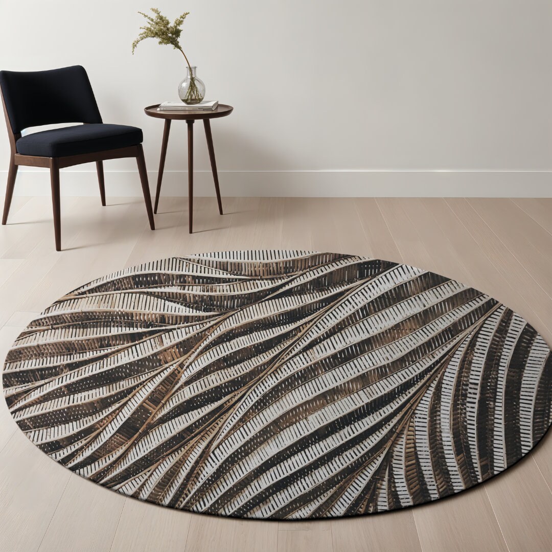 Round Rug Mockup, Canva Drag & Drop Transparent PNG Customizable AOP ...