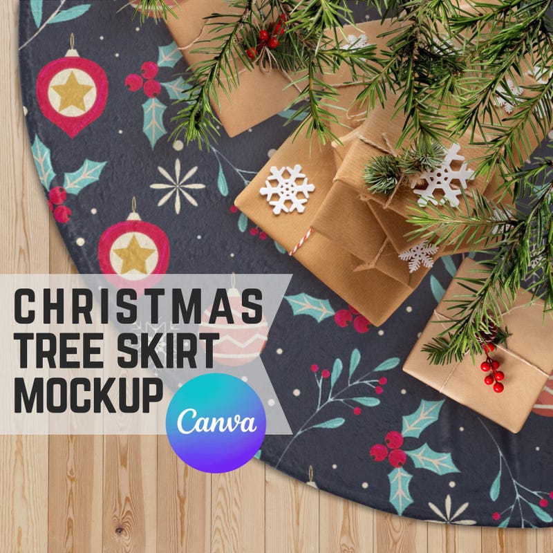 Elegant Print Tree Skirt - Etsy