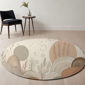 Round Rug Mockup, Canva Drag & Drop Transparent PNG Customizable AOP ...