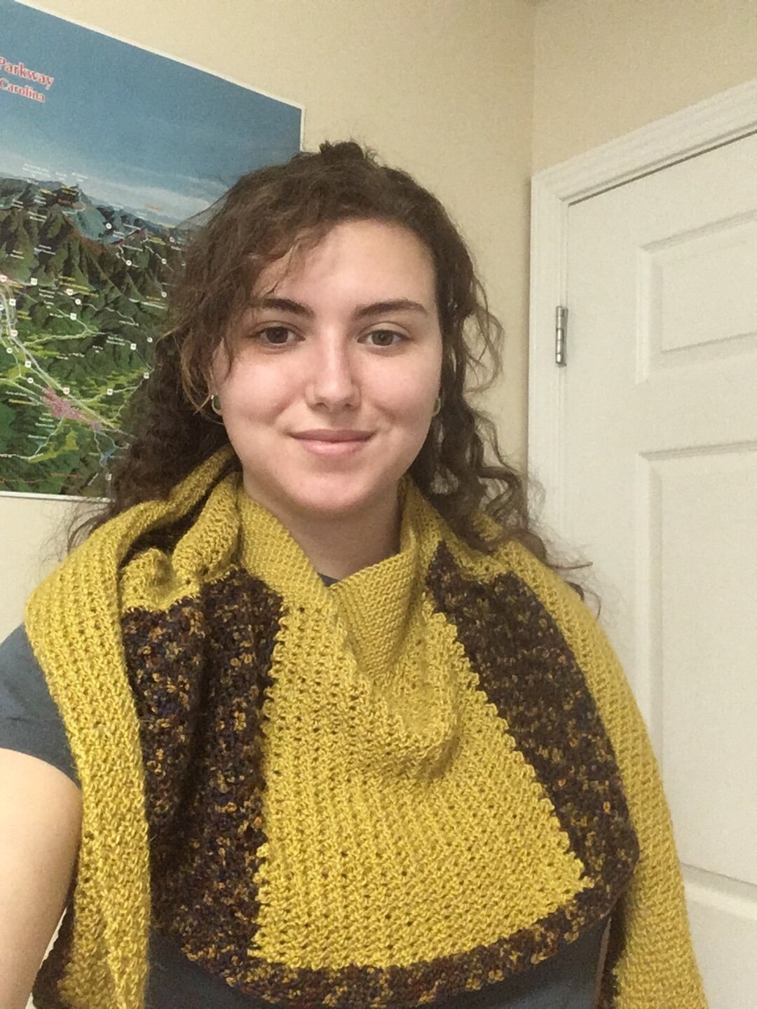 Angles on Angles Shawl Mustard Yellow, Brown, Purple - Etsy