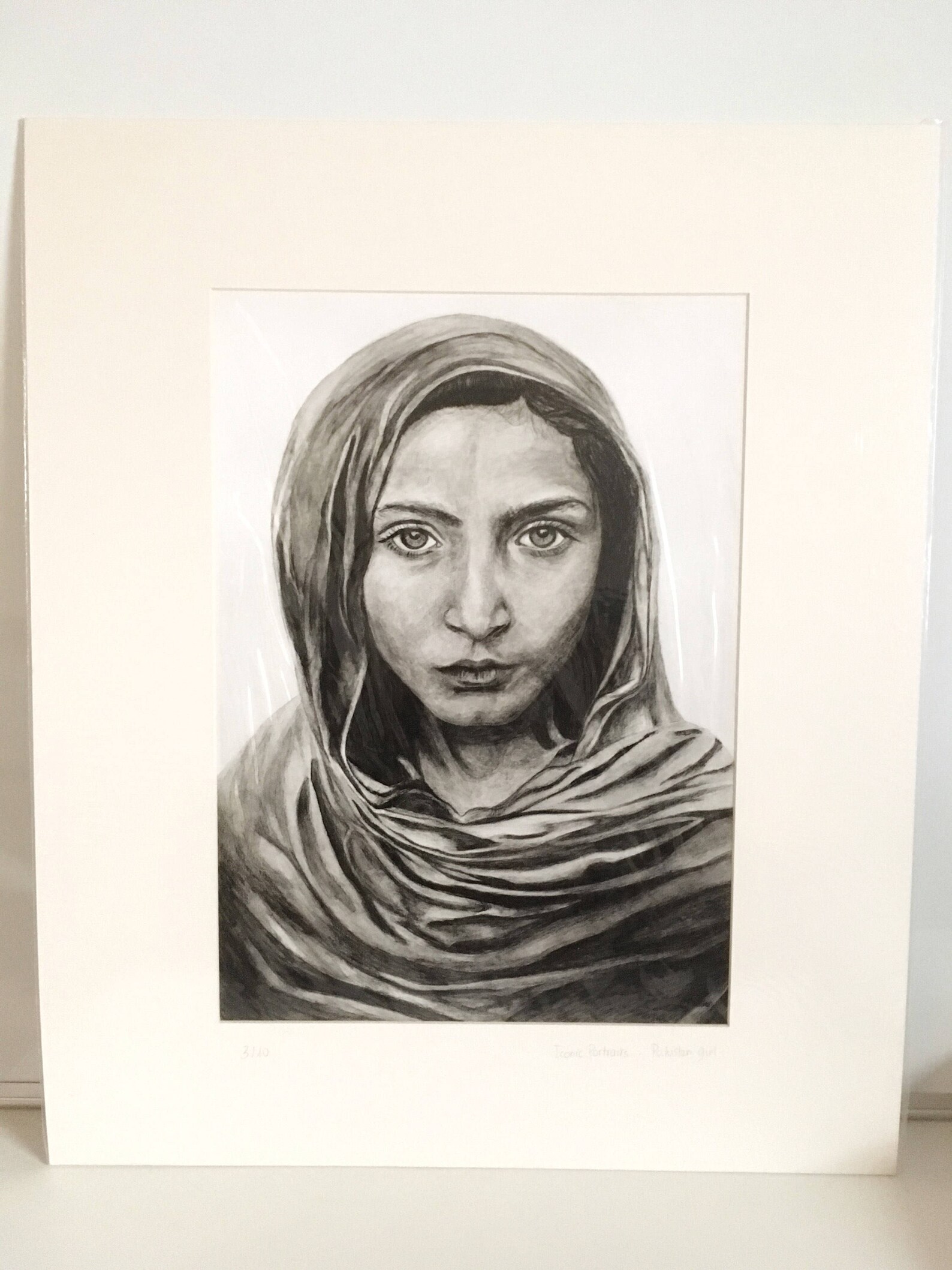 Drawing Pakistan Girl - Numbered Art Print - Etsy