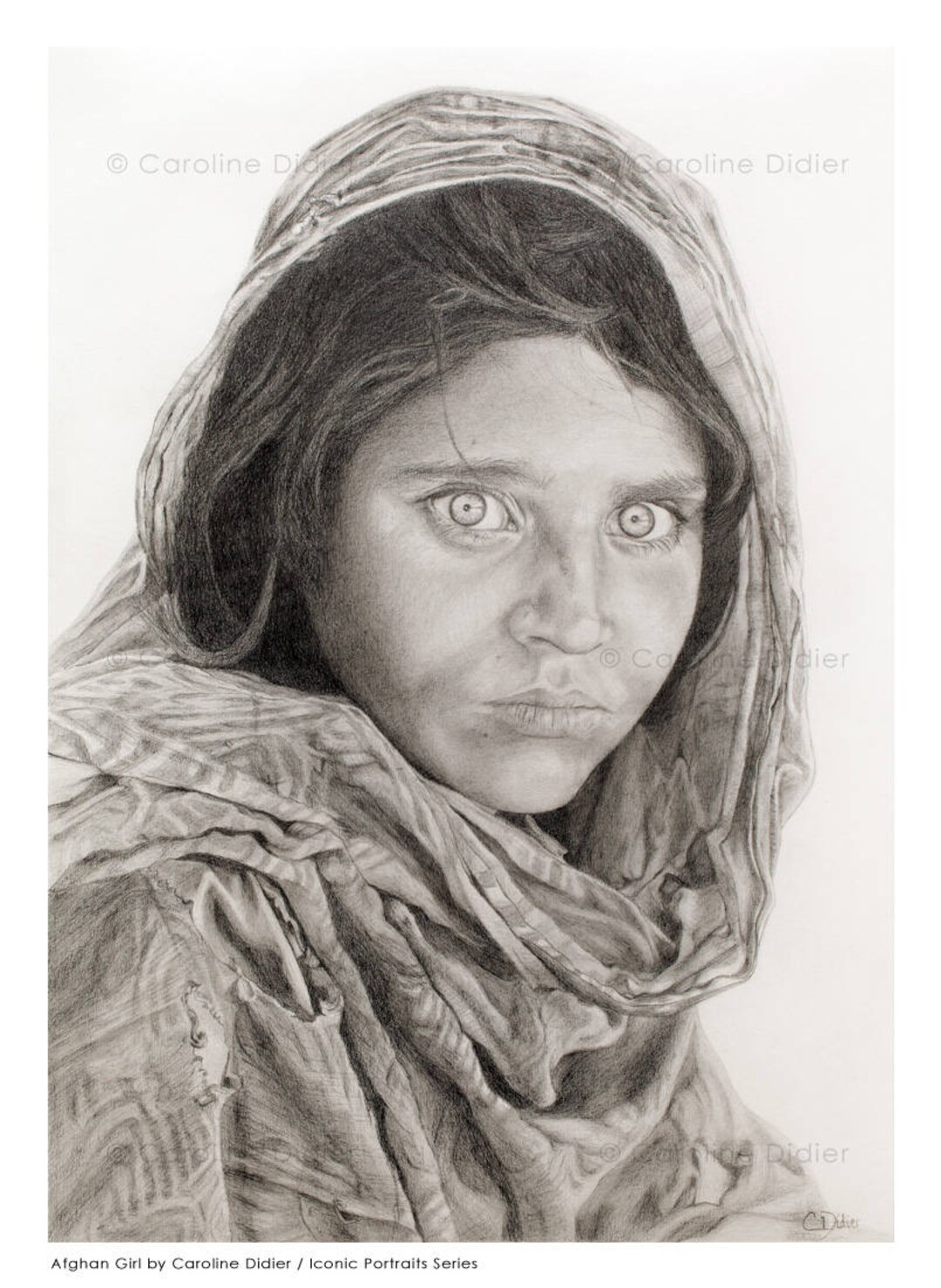 Drawing Afghan Girl Numbered Art Print - Etsy