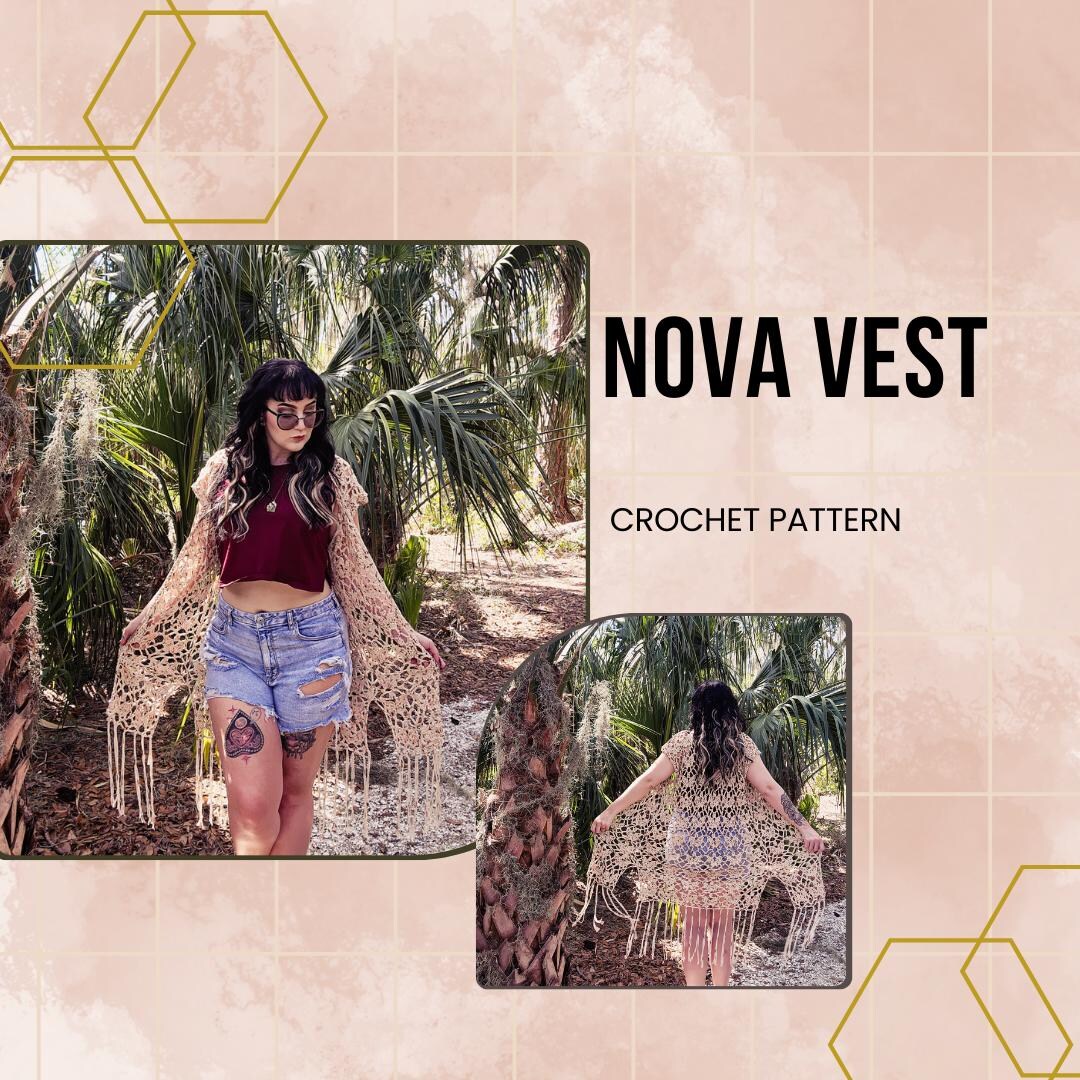 Nova Lace Vest Crochet Pattern - Etsy