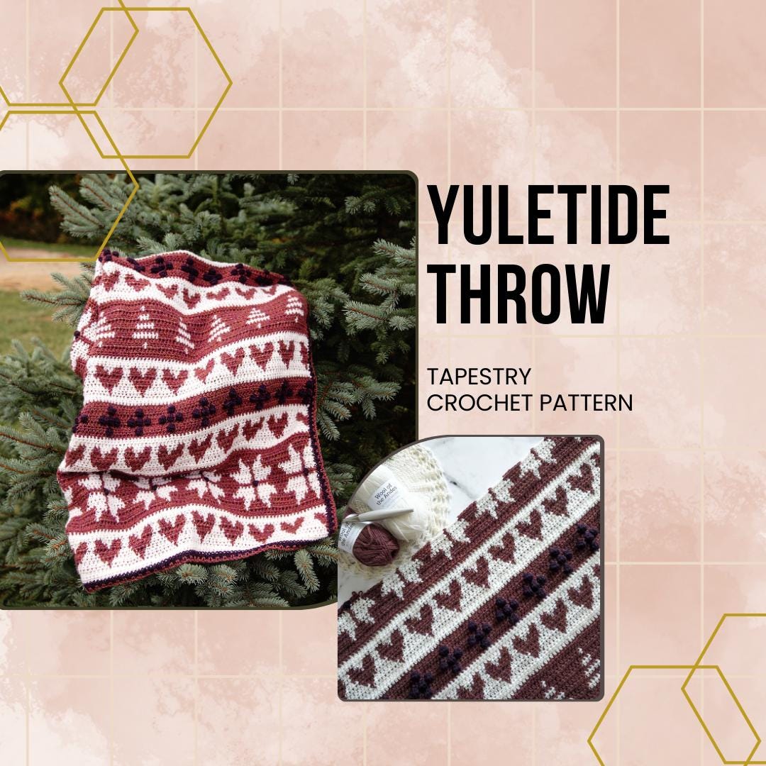 Yuletide Throw Crochet Pattern - Etsy