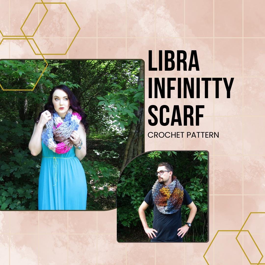 Libra: Infinity Scarf Crochet Pattern - Etsy