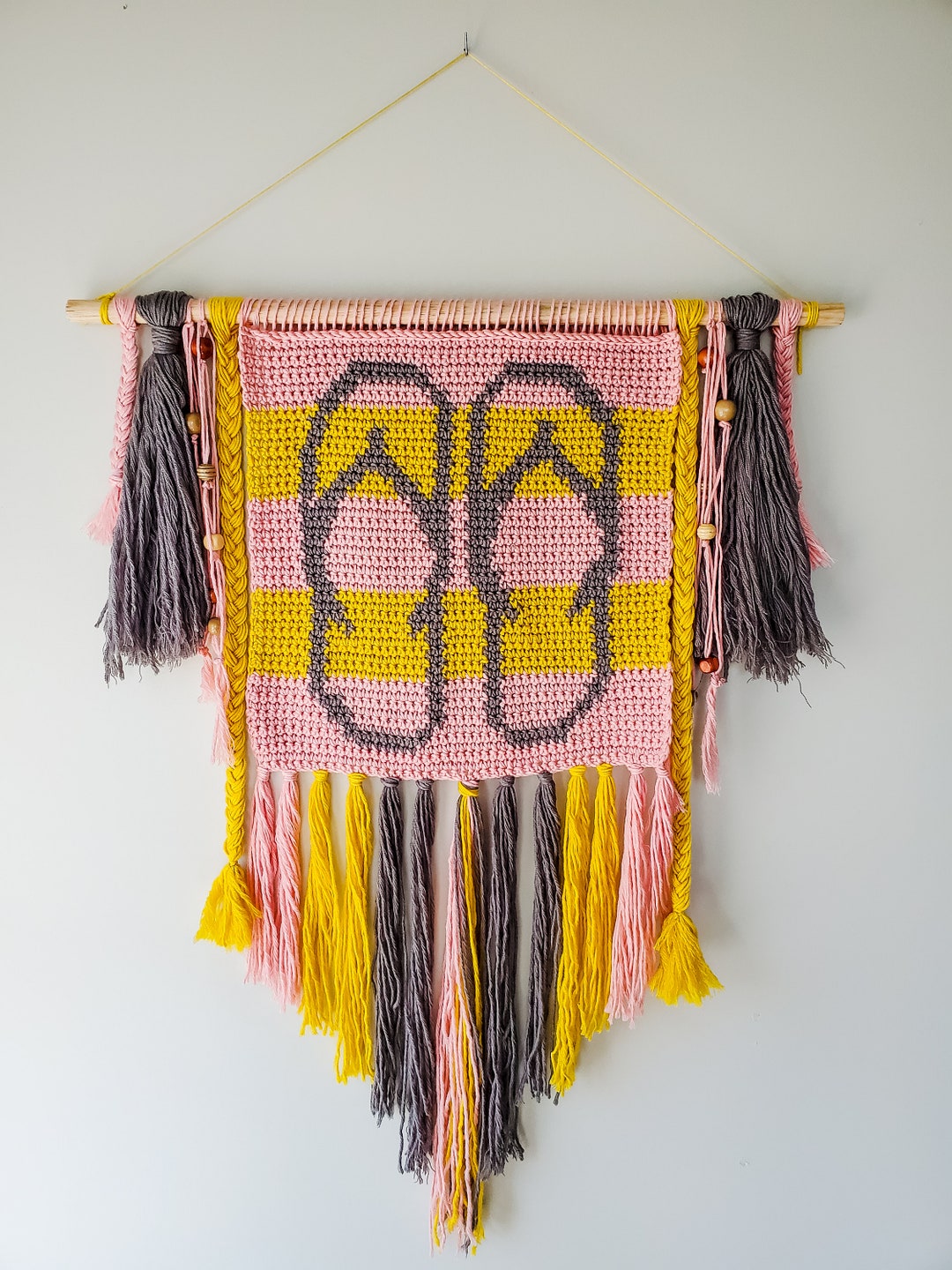 Beach Sandals Wall Hanging Crochet Pattern - Etsy