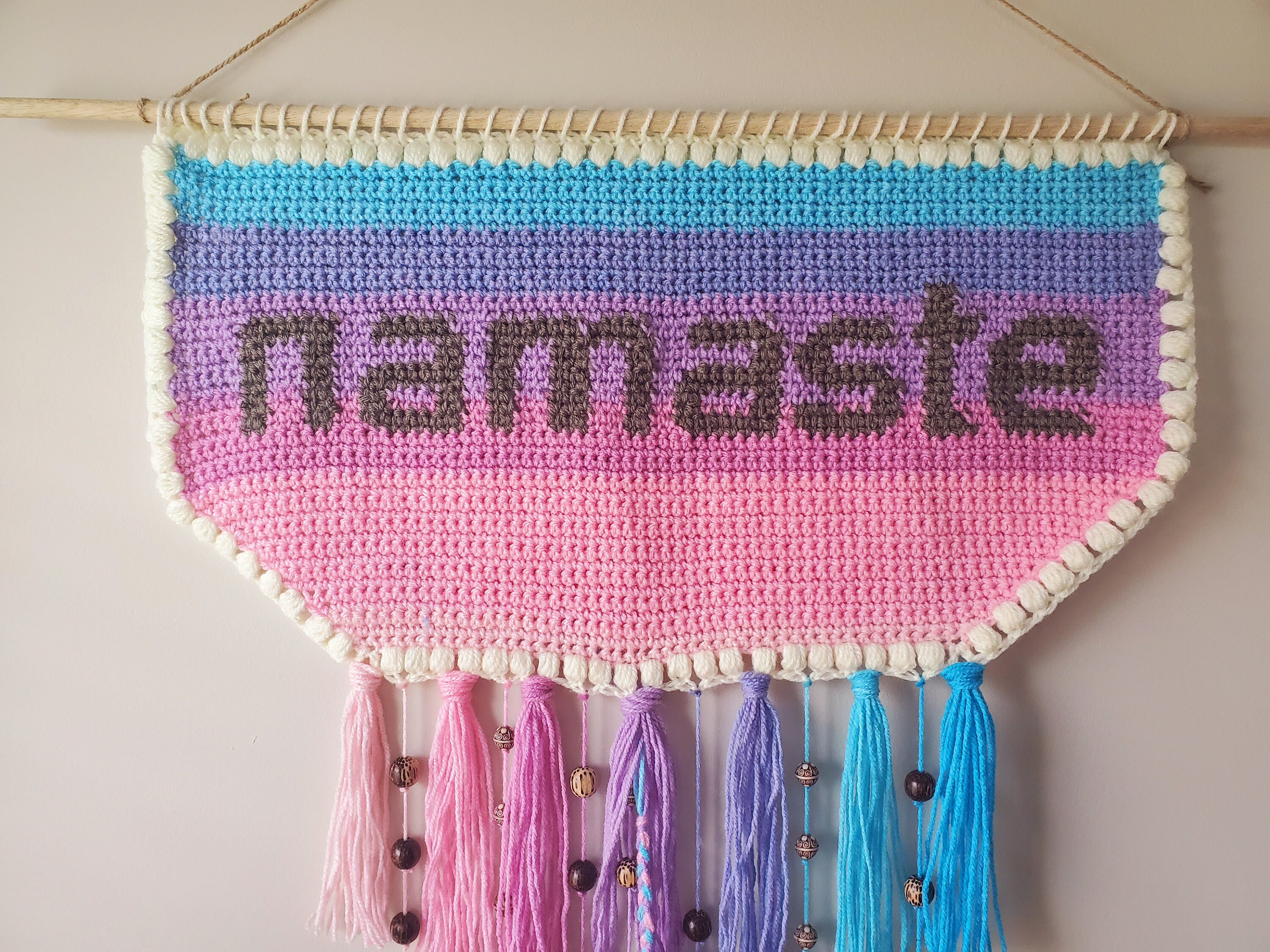 Namaste Crochet Wall Hanging Pattern | Etsy