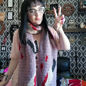 Slasher Flick Crochet Scarf Pattern - Etsy