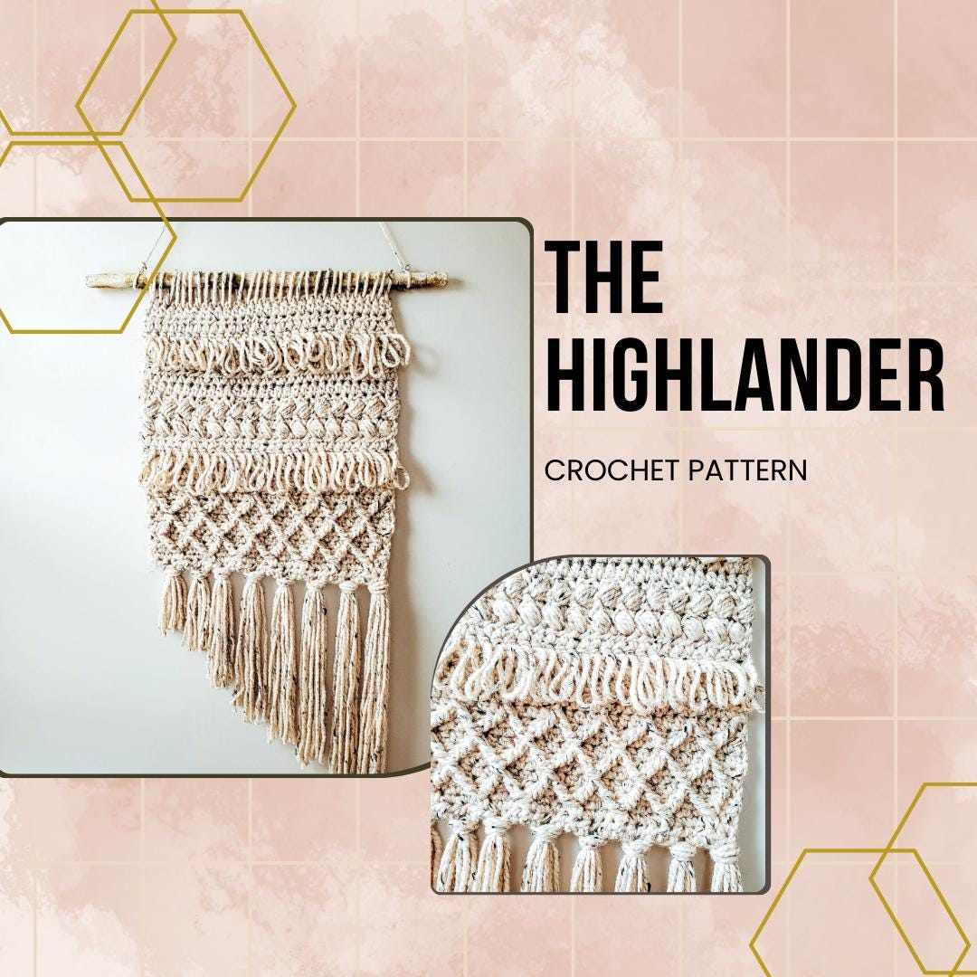 The Highlander Crochet Wall Hanging Pattern - Etsy