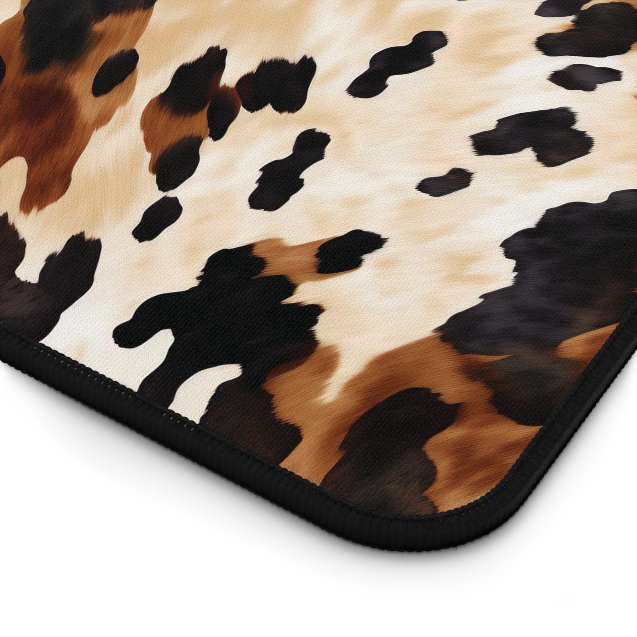 Cow Print Desk Mat Southwest Deskmat Brown Home Office Decor Western ...