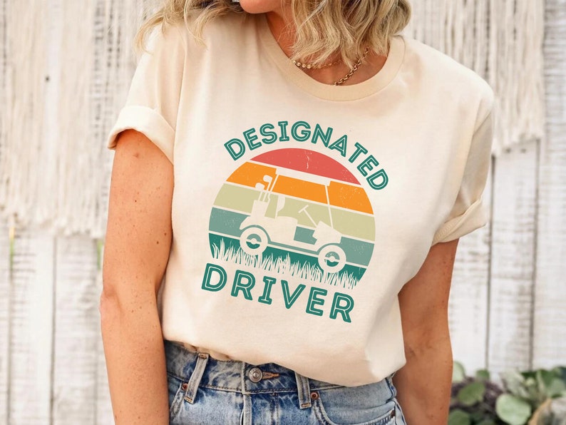 Designated Driver Unisex T-shirt, Golf Cart Jersey Tshirt, Golfer Short ...