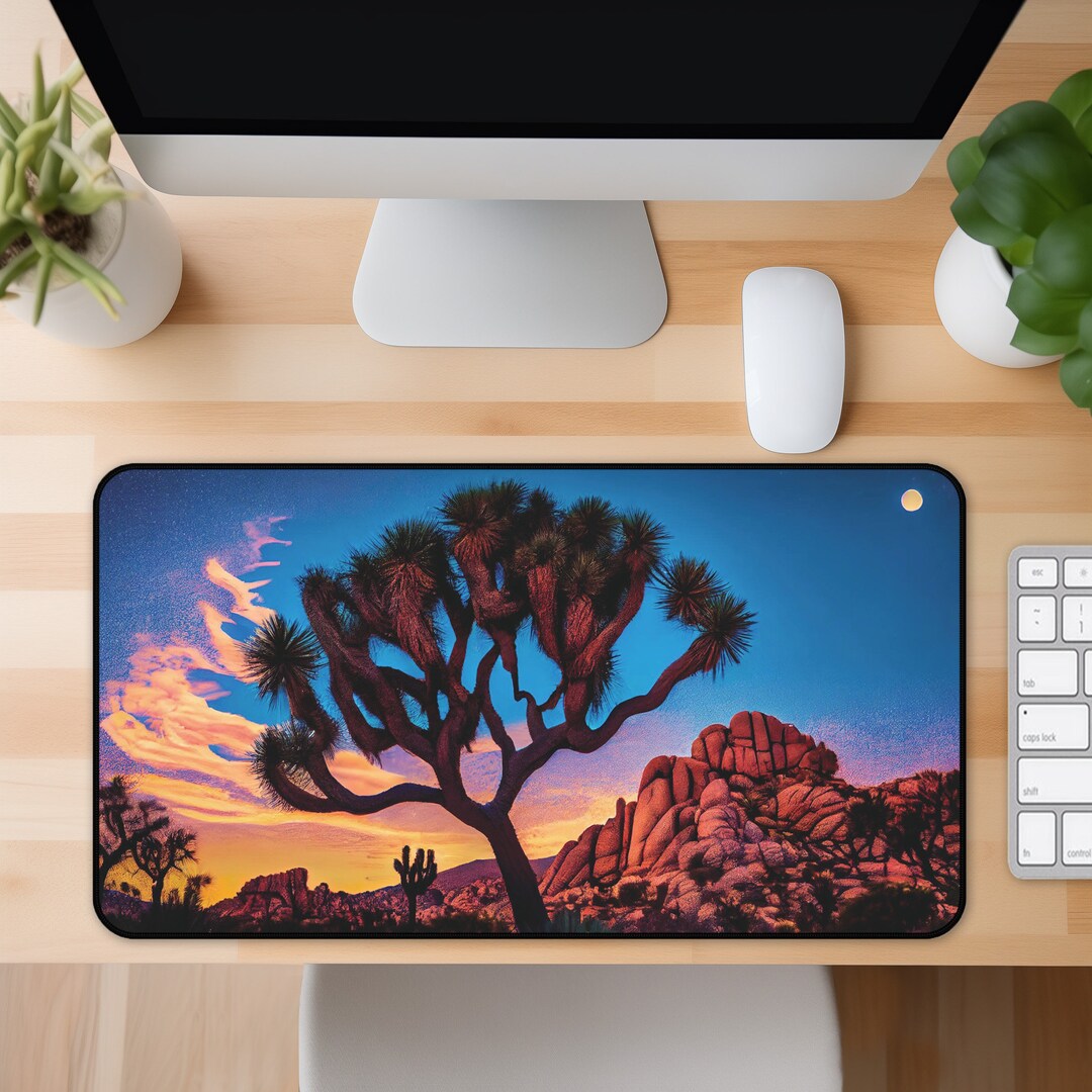 Joshua Tree Desk Mat National Park Deskmat California Home Office Decor ...